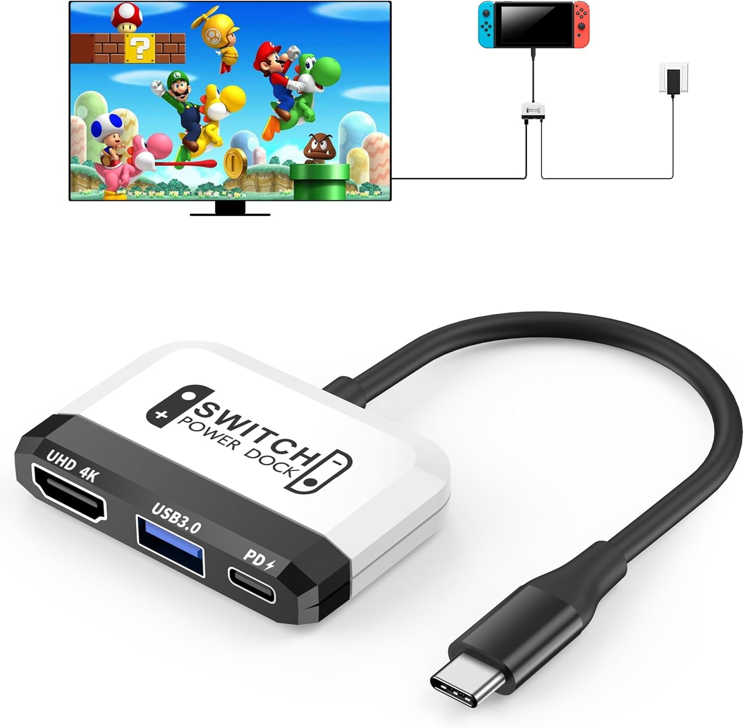 Switch Dock for Nintendo Switch/OLED Switch,RREAKA Portable TV Dock ...