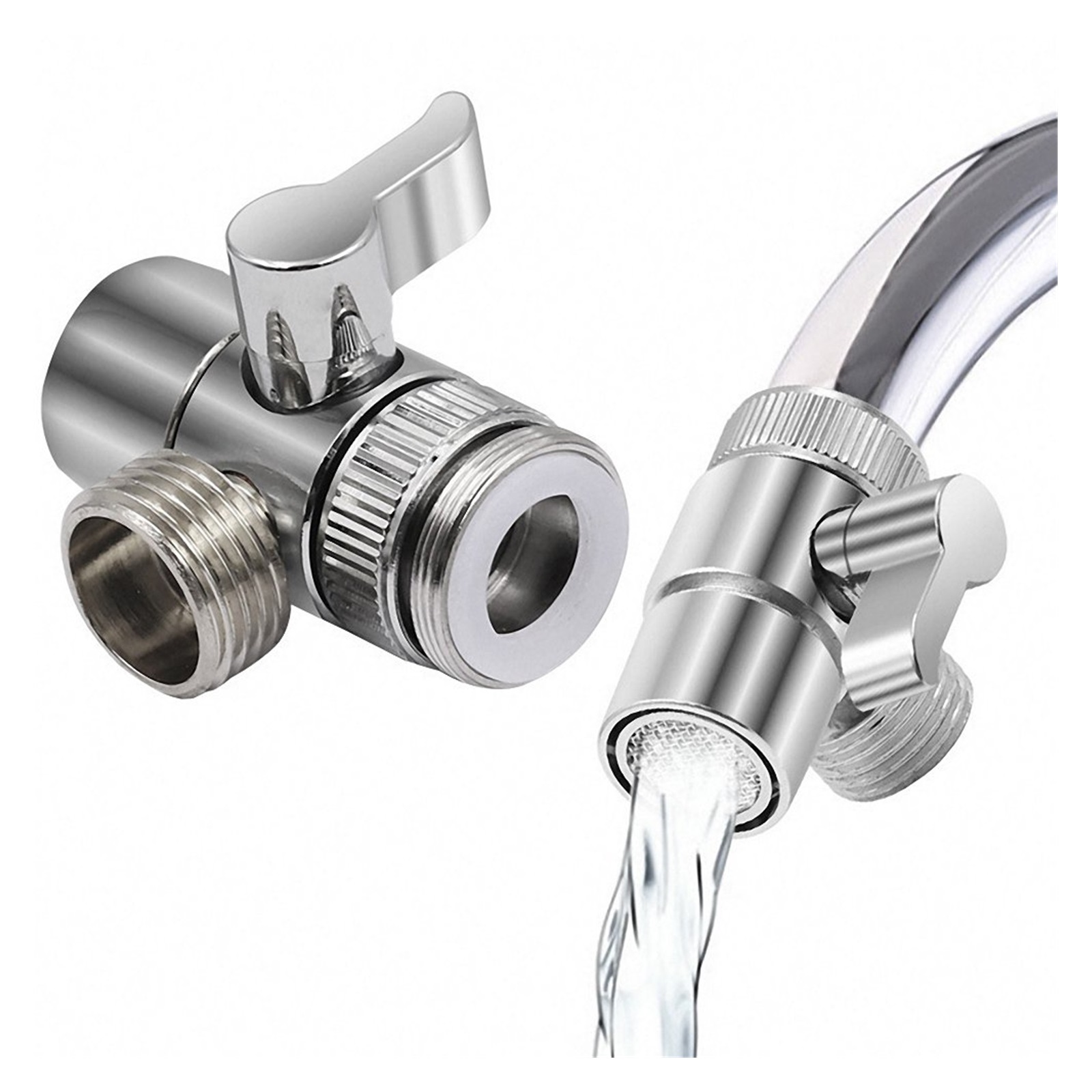 Switch Faucet Adapter Kitchen Sink Splitter Diverter Valve Water Tap ...