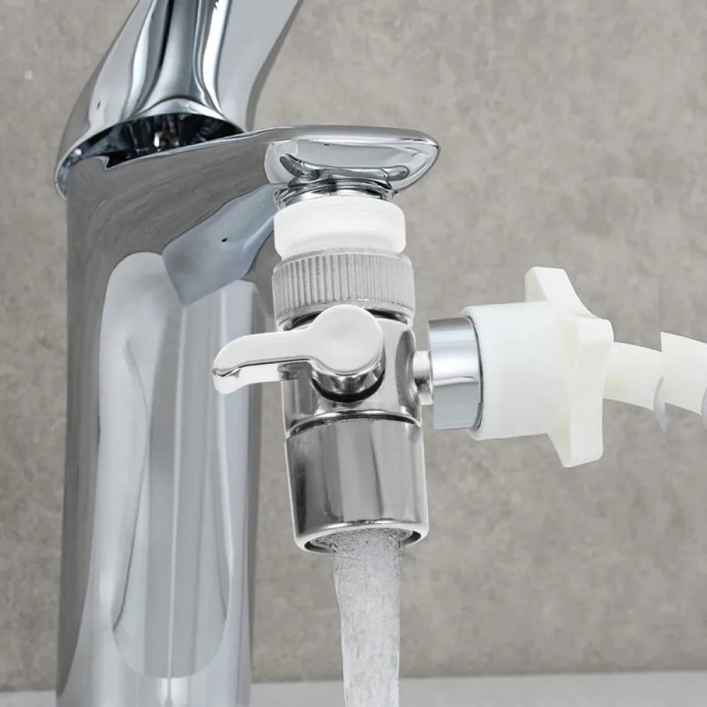 Switch Faucet Adapter Kitchen Sink Splitter Diverter Valve Water Tap ...