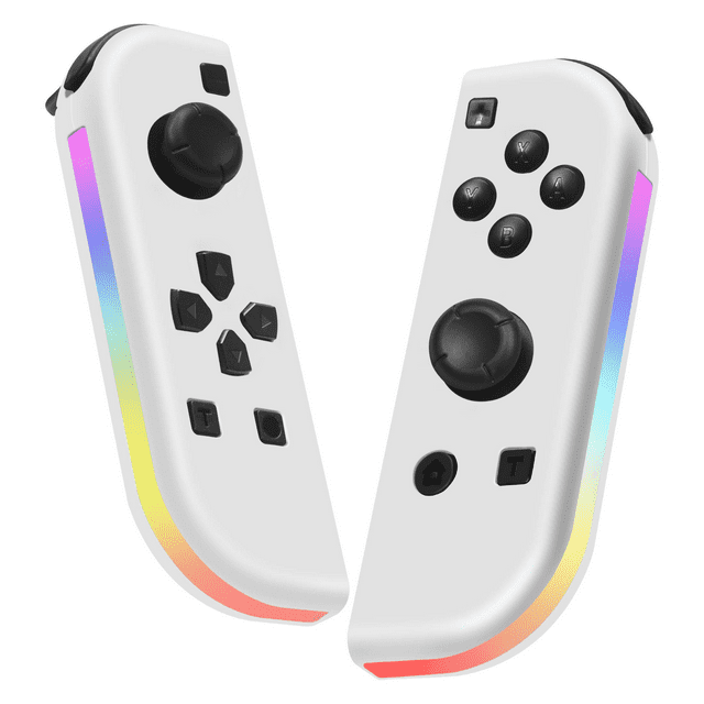 Switch Joypad (L/R) for Nintendo Switch/Oled, Wireless Switch Pro Controller with Cool RGB Light ...