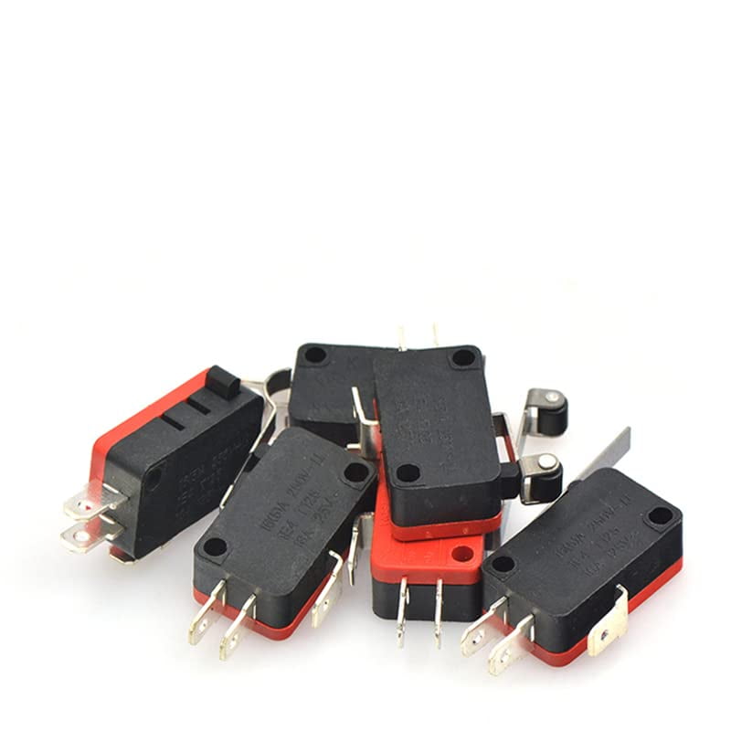 Switch Micro Switch Two Pin Momentary SPDT Red Roller Lever Arm NO/NC ...