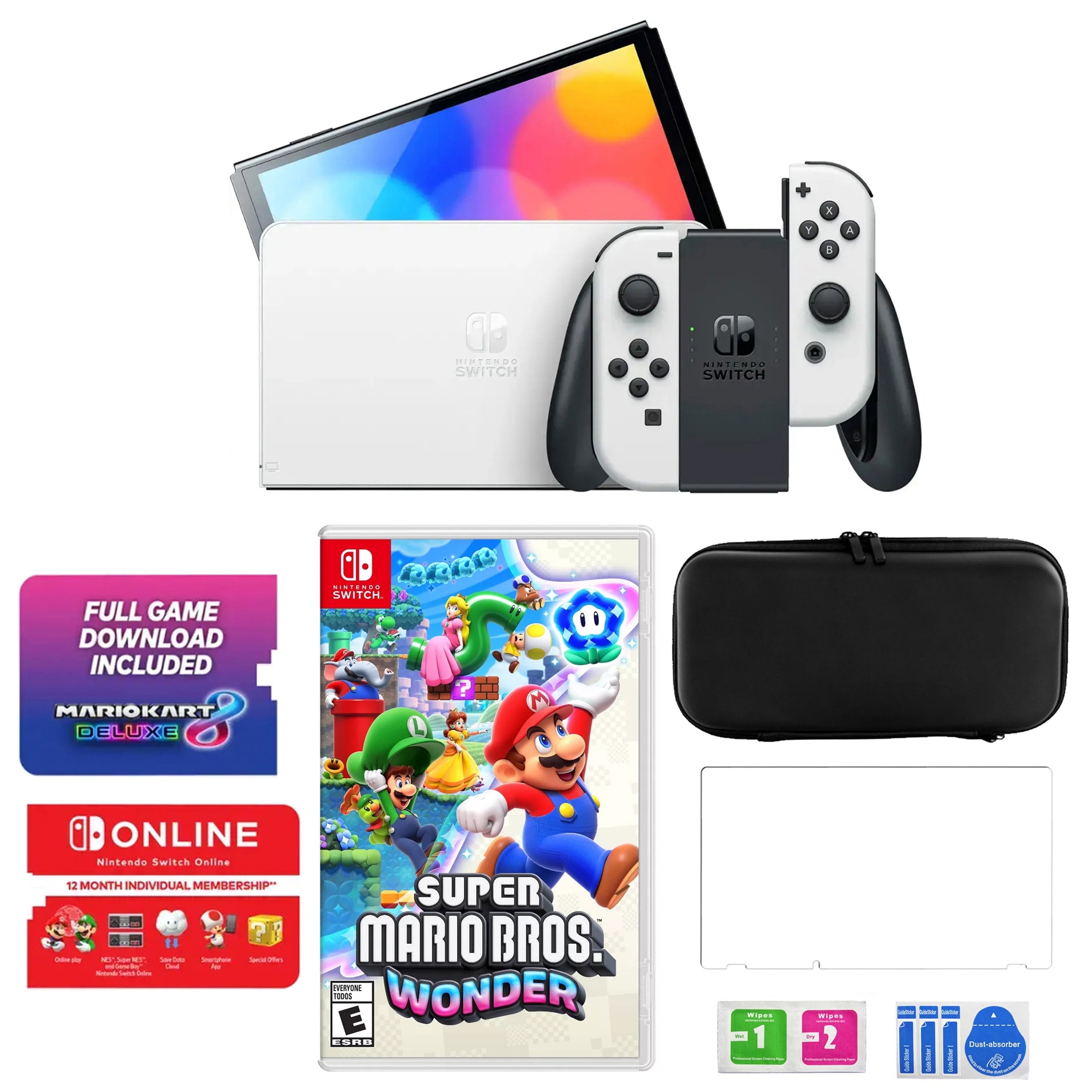 Nintendo Switch OLED MarioKart 8 Bundle with Accessories & Mario Wonder ...