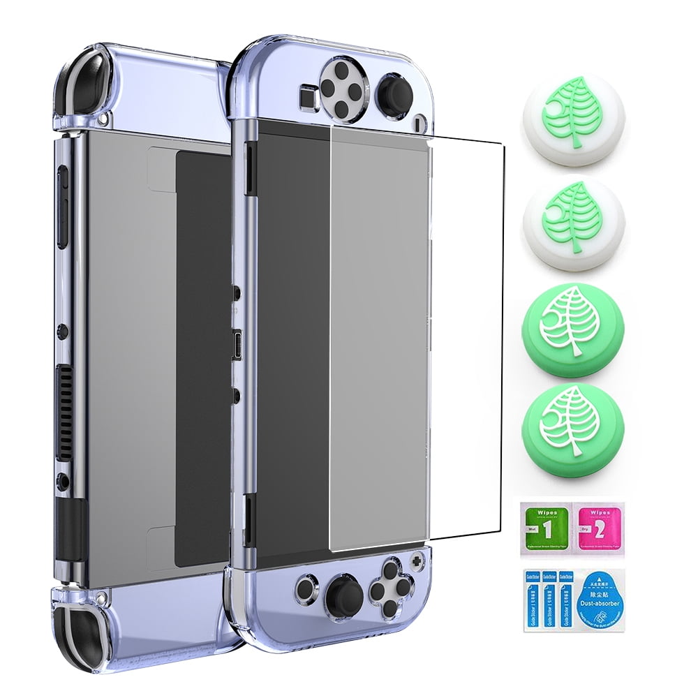 Switch Oled Dockable Clear Case Protective Cover with Tempered Glass ...