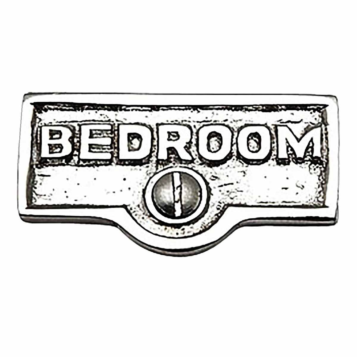 Switch Plate Tags BEDROOM Name Signs Labels Chrome Brass Traditional ...