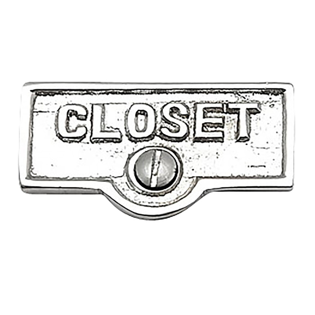 Switch Plate Tags CLOSET Name Signs Labels Chrome Brass Traditional ...