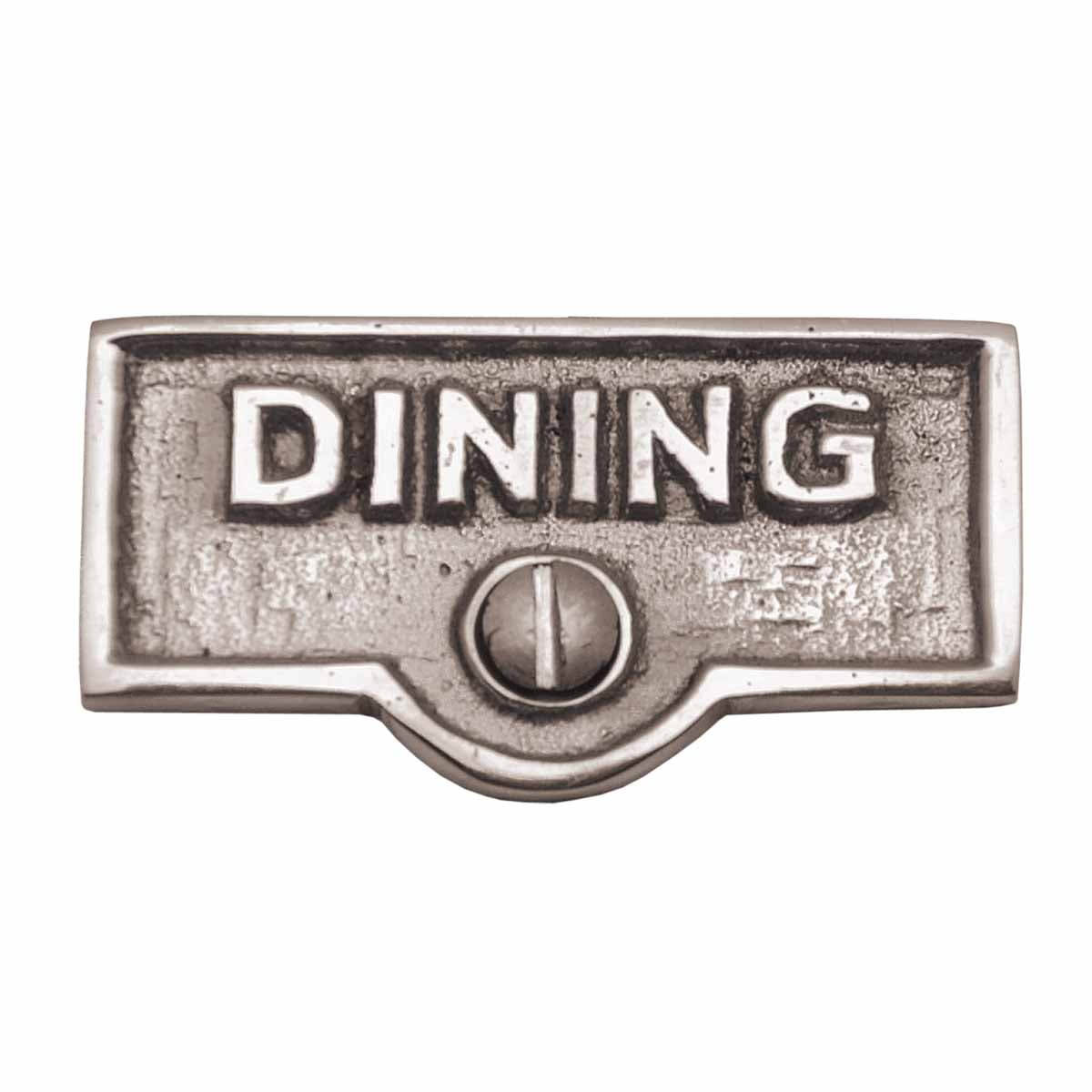 Switch Plate Tags DINING Name Signs Labels Chrome Brass Traditional ...