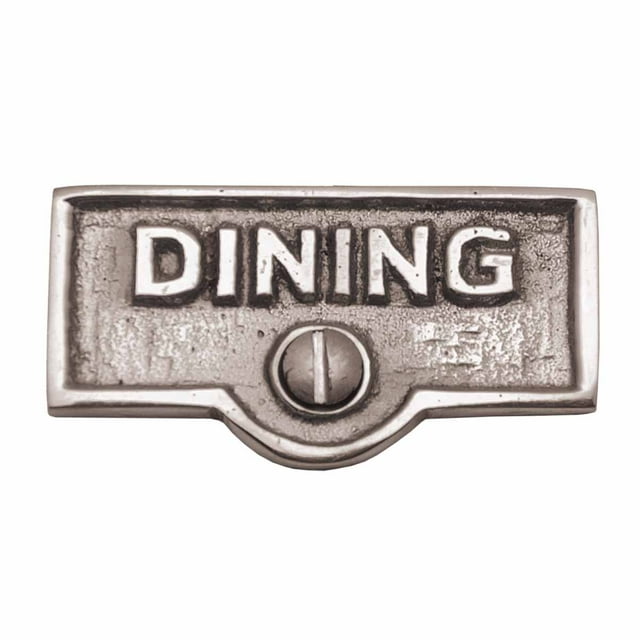 Switch Plate Tags DINING Name Signs Labels Chrome Brass Traditional ...