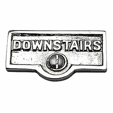 2 Switch Plate Tags INDIRECT Name Signs Labels Chrome Brass Traditional ...