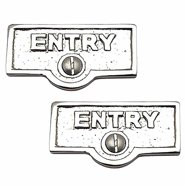 25 Switch Plate Tags DEN Name Signs Labels Chrome Brass Traditional ...