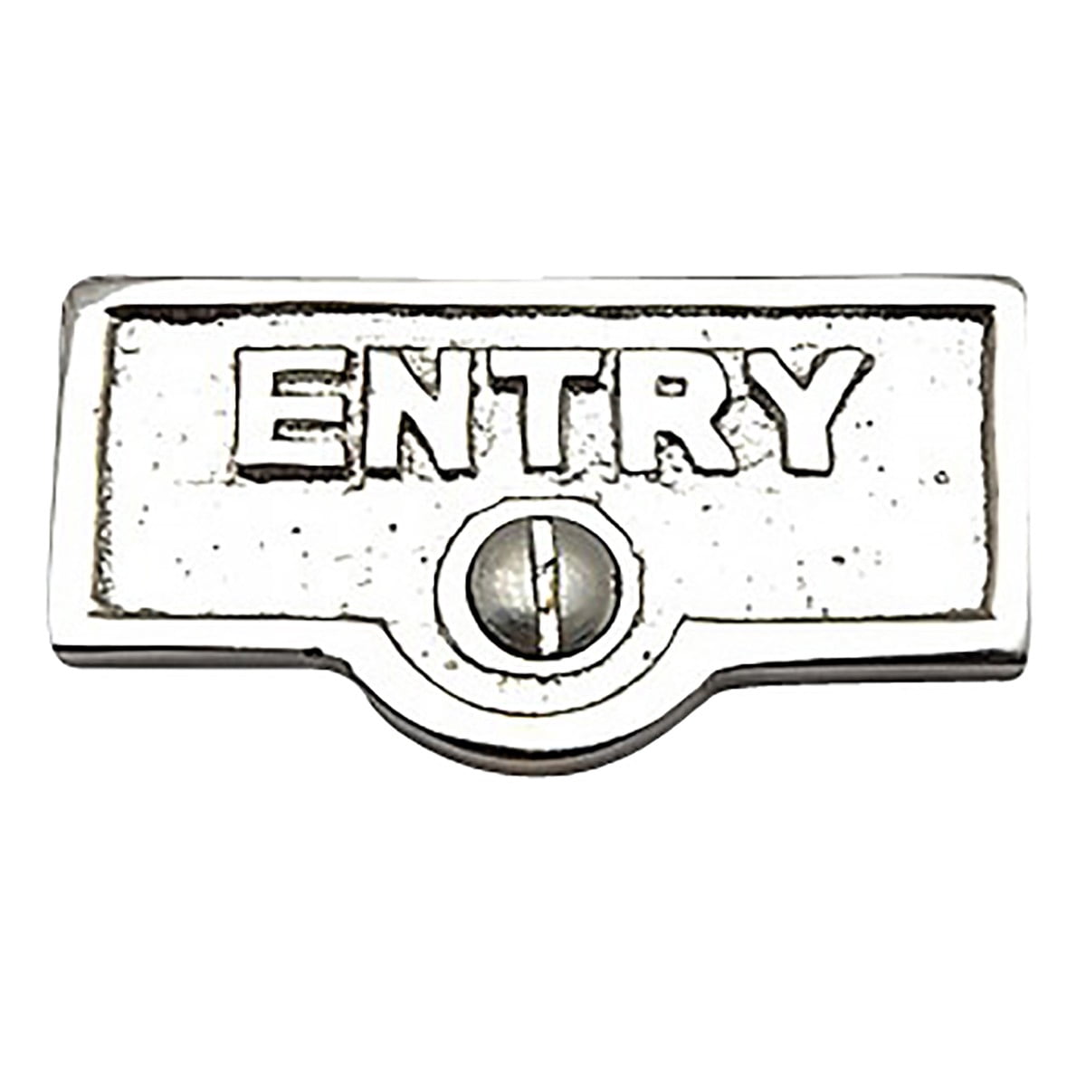 Switch Plate Tags ENTRY Name Signs Labels Chrome Brass Traditional ...