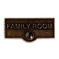 Switch Plate Tags BREAKFAST Name Signs Labels Cast Brass Traditional ...