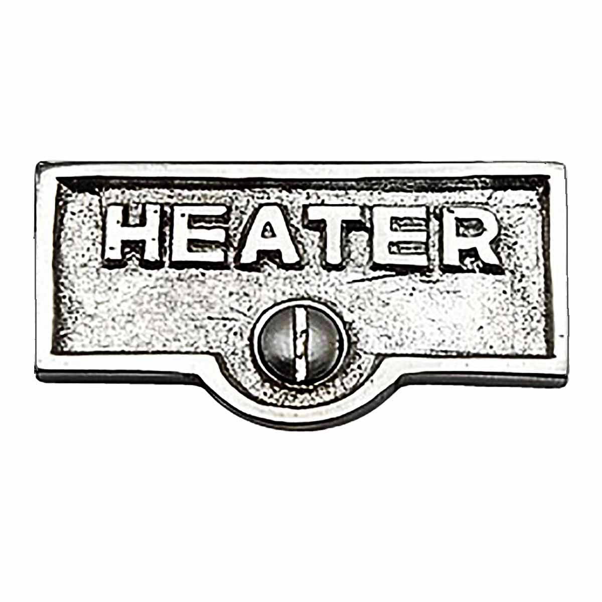 Switch Plate Tags HEATER Name Signs Labels Chrome Brass Traditional ...