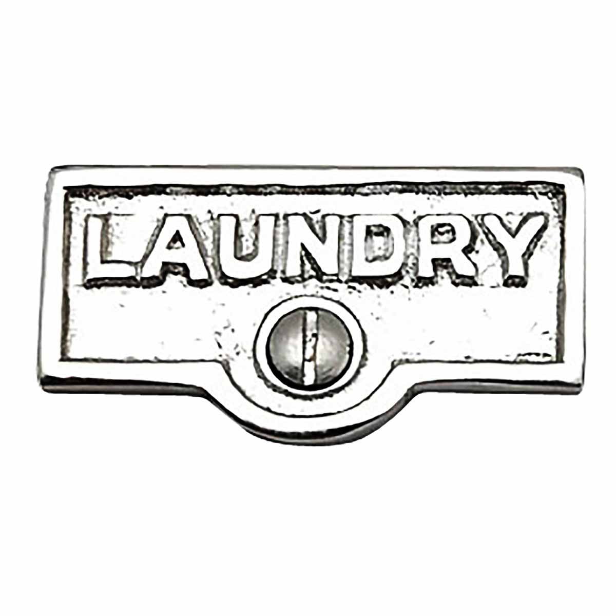 Switch Plate Tags LAUNDRY Name Signs Labels Chrome Brass Traditional ...