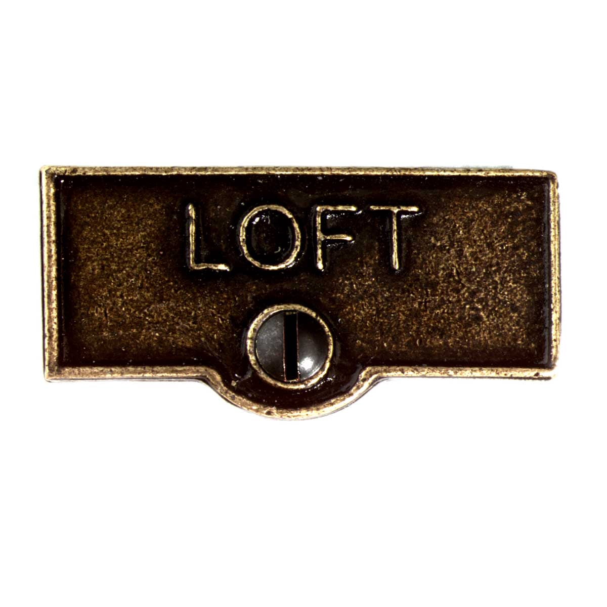 Switch Plate Tags LOFT Name Signs Labels Cast Brass Traditional ...