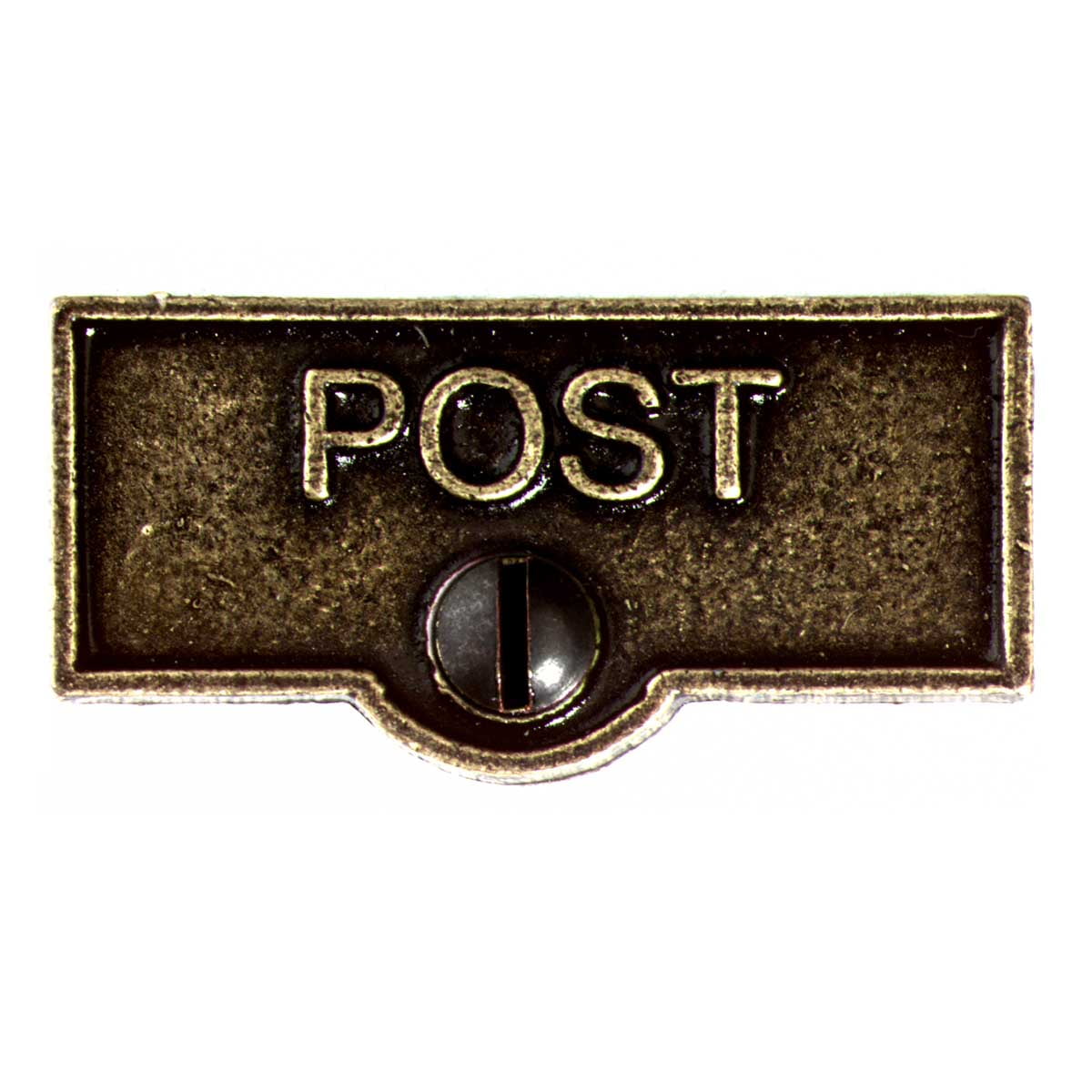 Switch Plate Tags POST Name Signs Label Board Cast Brass Traditional ...