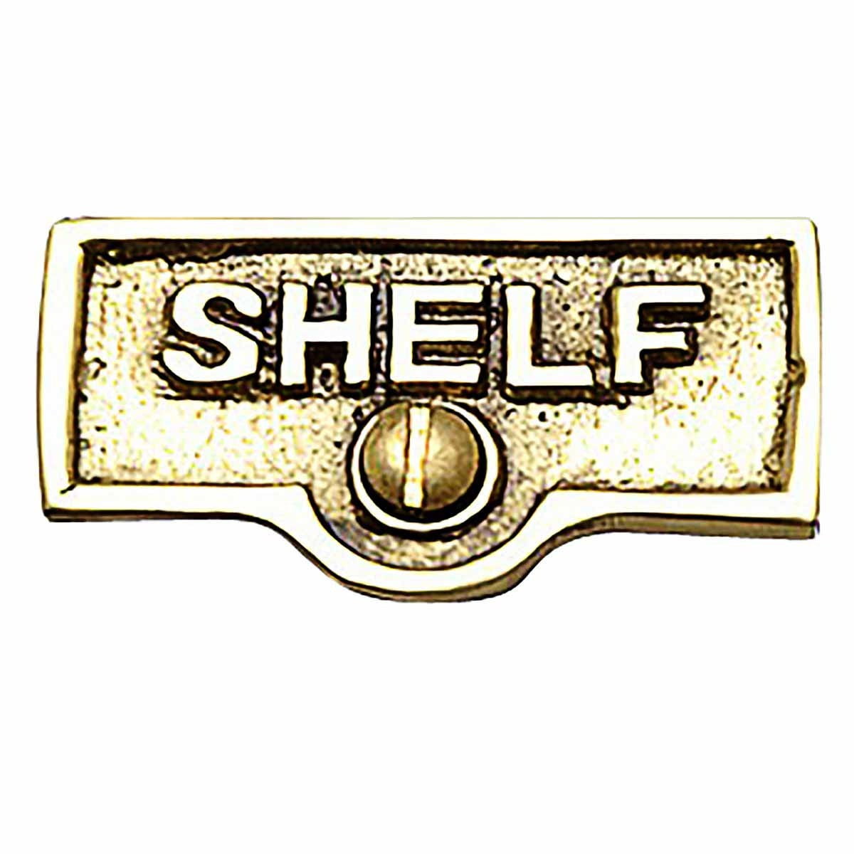 Switch Plate Tags SHELF Name Signs Labels Lacquered Brass Traditional ...