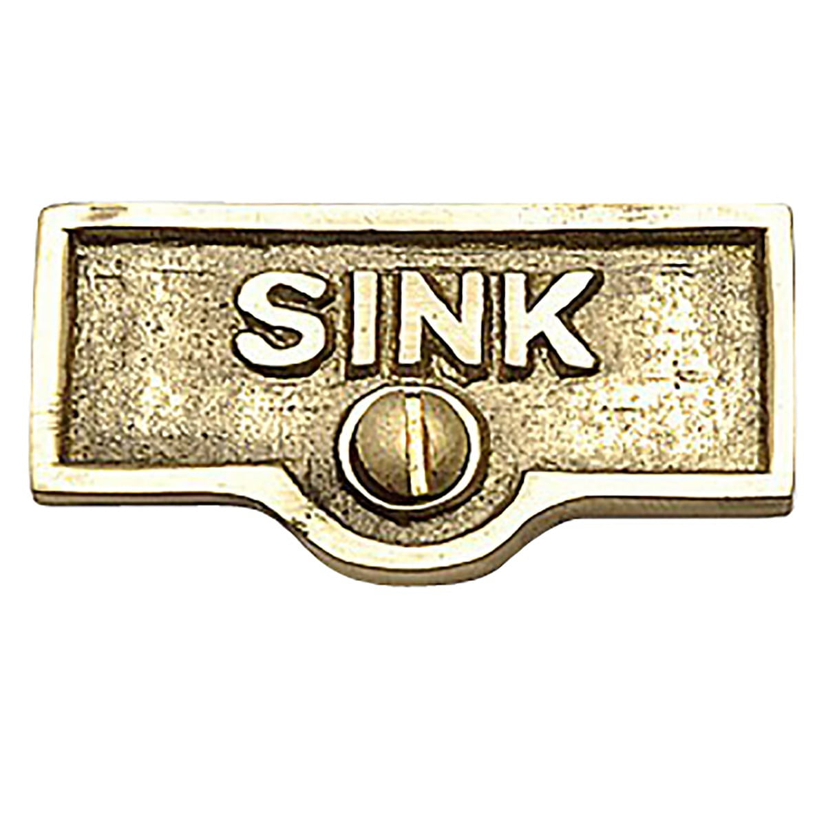 Switch Plate Tags SINK Name Signs Labels Lacquered Brass Traditional ...