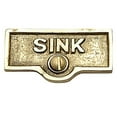 Switch Plate Tags SINK Name Signs Labels Lacquered Brass Traditional ...