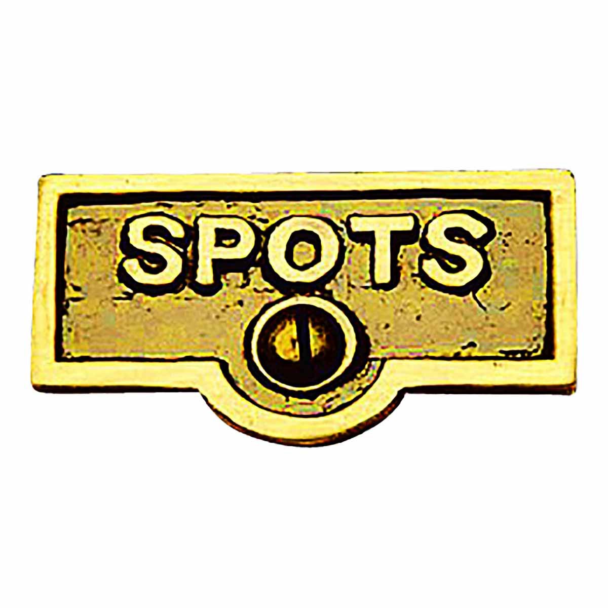 Switch Plate Tags SPOTS Name Signs Labels Lacquered Brass Traditional ...