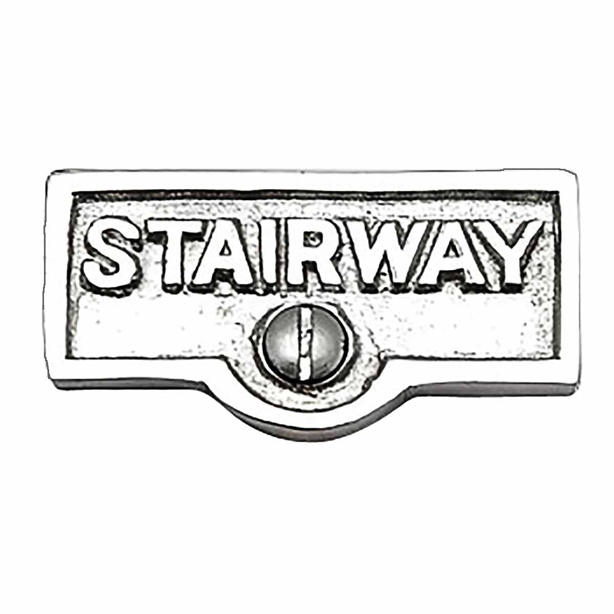 Switch Plate Tags STAIRWAY Name Signs Labels Chrome Brass Traditional ...