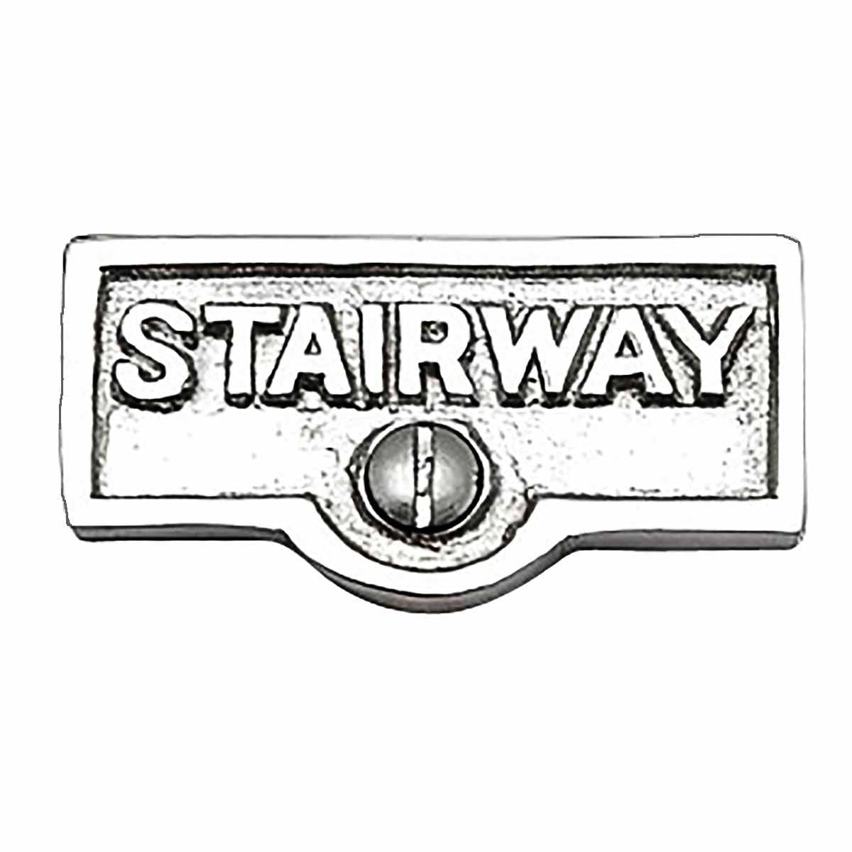 Switch Plate Tags STAIRWAY Name Signs Labels Chrome Brass Traditional ...