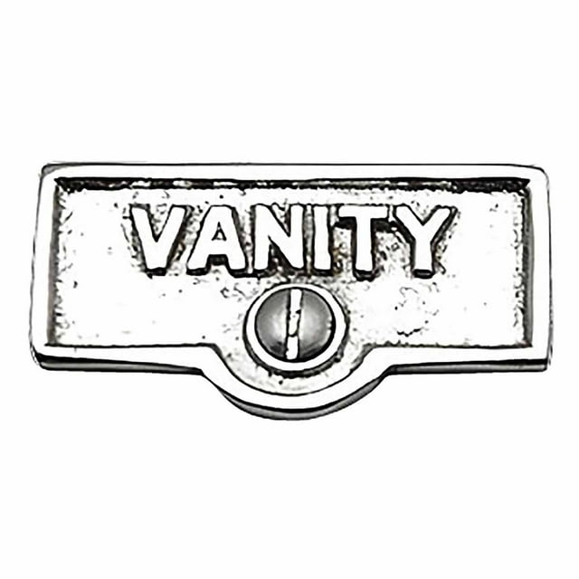 Switch Plate Tags VANITY Name Signs Labels Chrome Brass Traditional ...