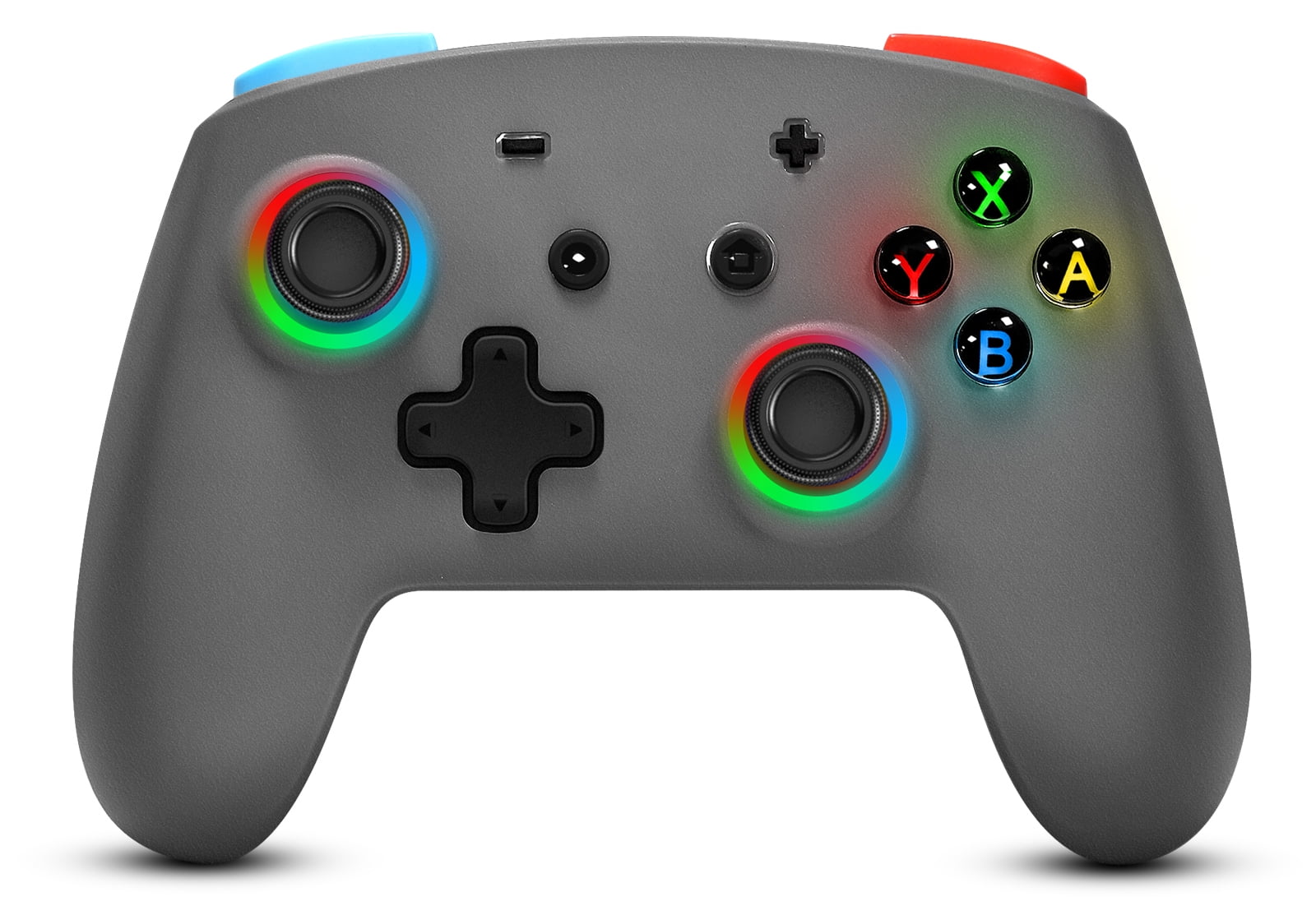 Switch Pro Controller, 9 Colors RGB Lights with BackButton/Dual ...