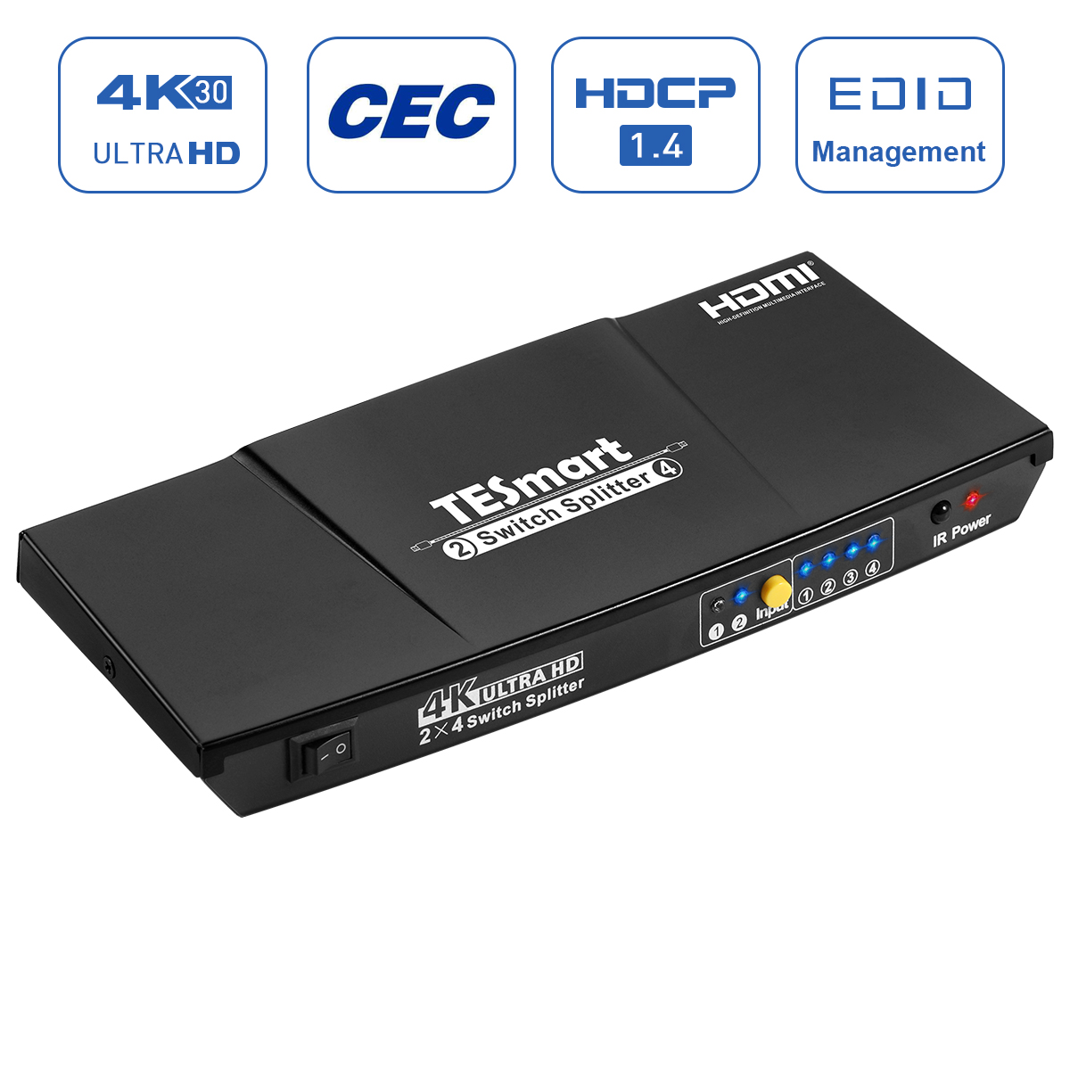 Switch Splitter 2x4 Ultra HD HDMI CEC function HDCP 1.4 compliant ...