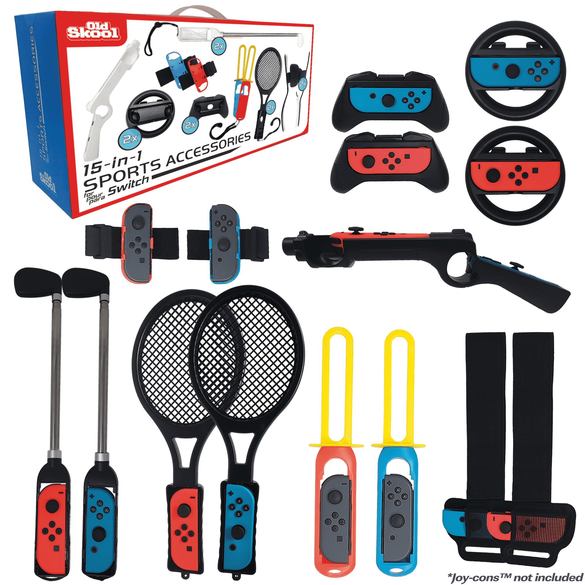 15 in 1 Nintendo Switch Sports Kit: Tennis Rackets, Golf Clubs ...