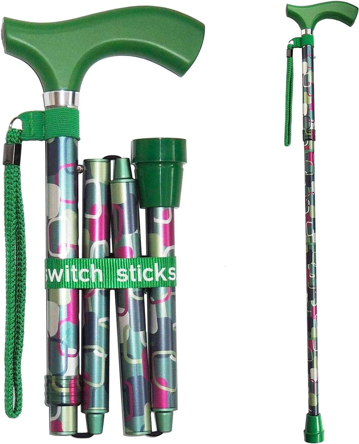 Switch Sticks Vienna Print Aluminum Folding Cane 32 to 37 Inch Height ...