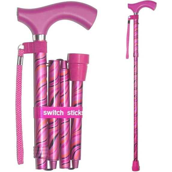 Switch Sticks Walking Cane for Men or Women, Foldable and Adjustable from 32-37 Inches, FSA and ...