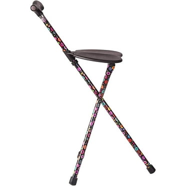 Drive Medical Folding Lightweight Cane with Sling Style Seat - Walmart.com