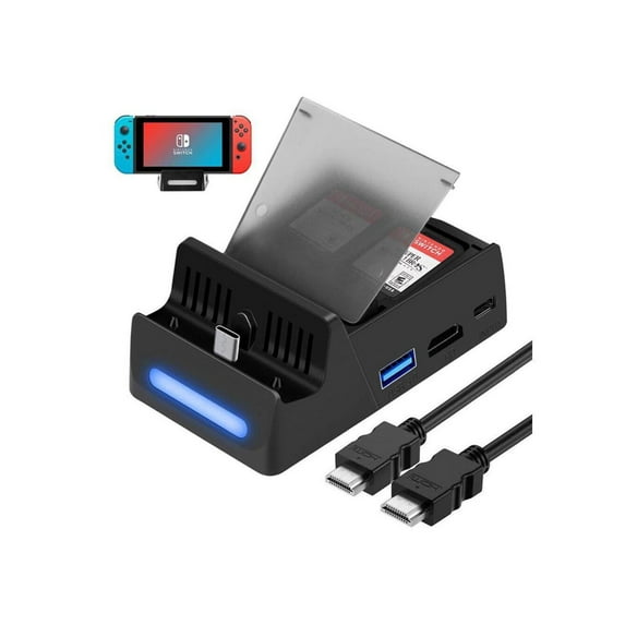 Switch TV Dock with HDMI Cable Portable Charger Station for Nintendo ...