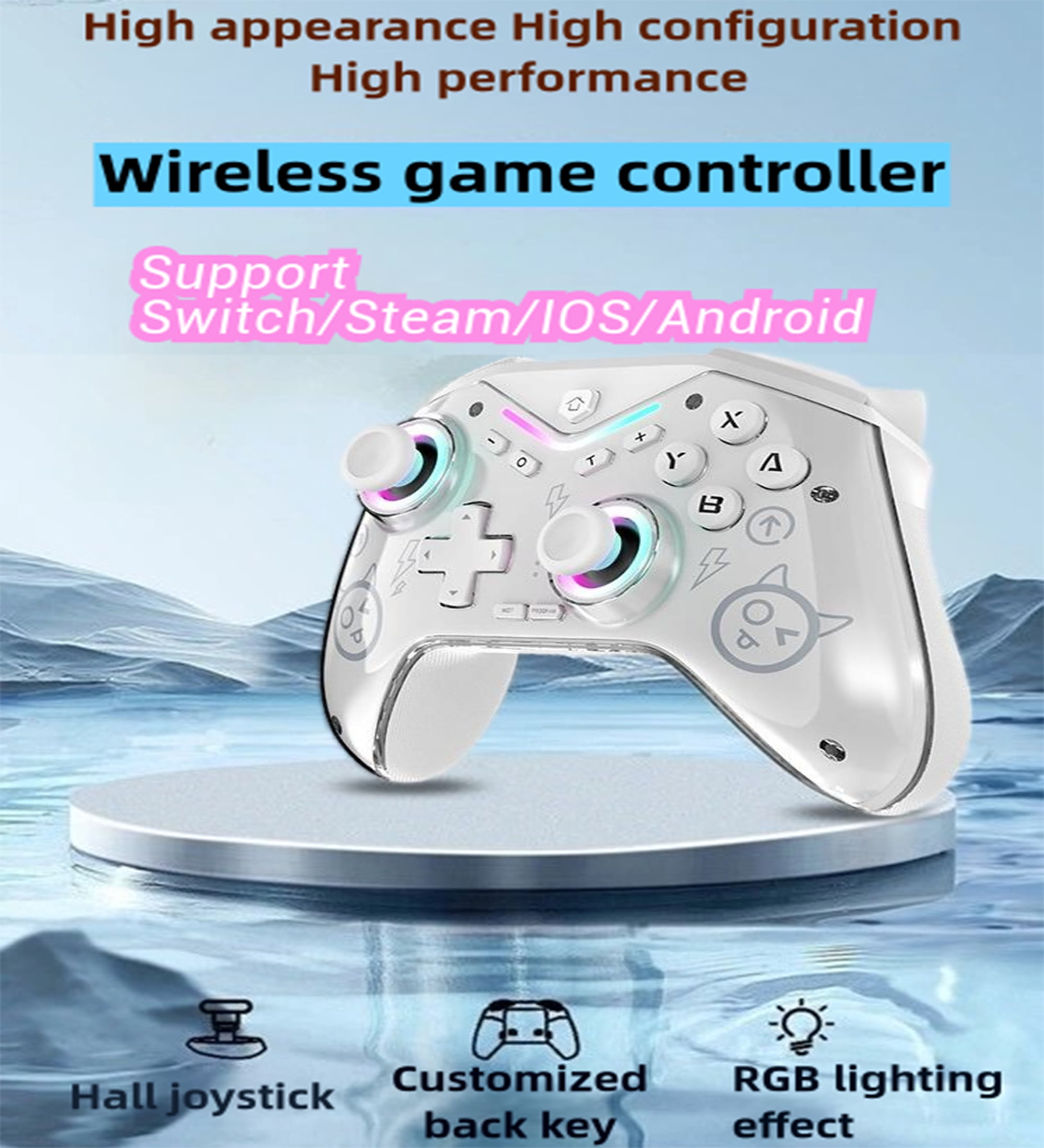 Switch Wireless Gaming Controller Bluetooth Gamepad for Android iPhone ...