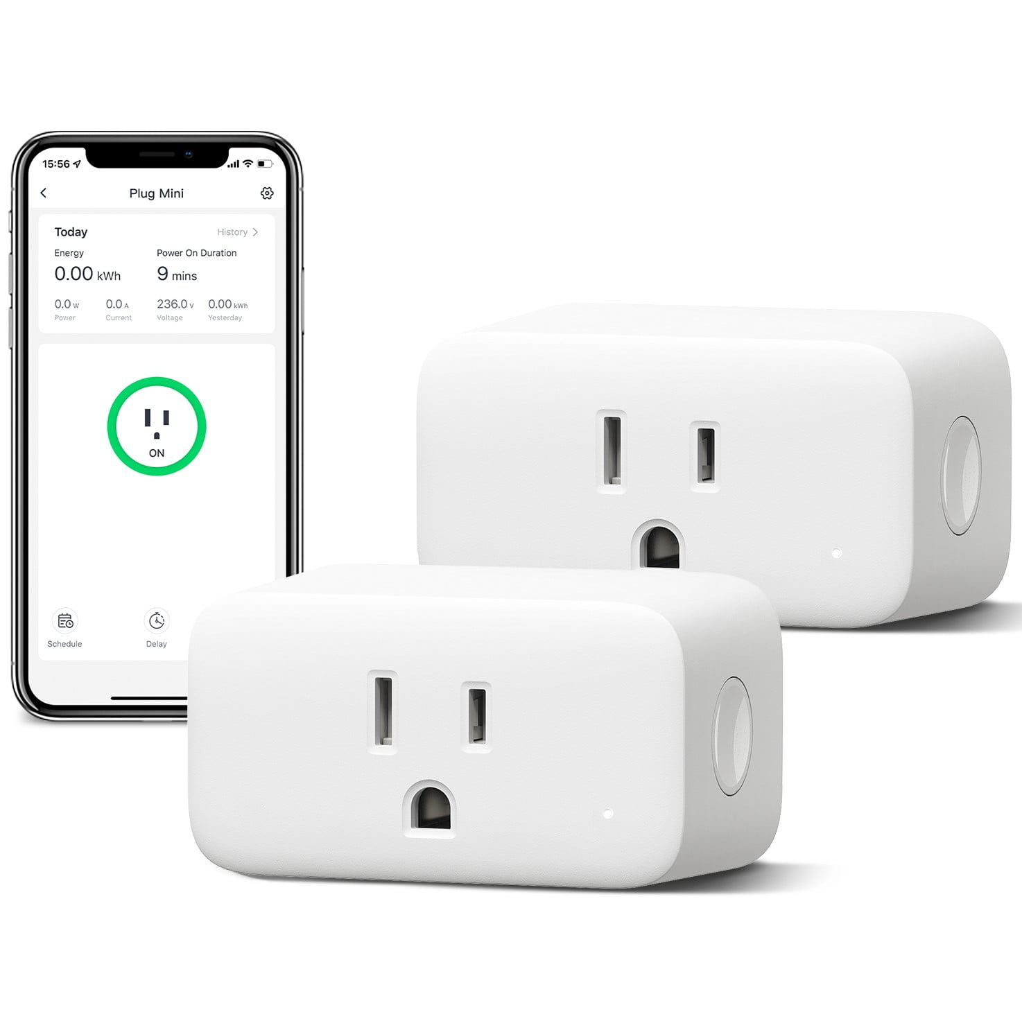 SwitchBot Plug Mini, Smart Wi-Fi and Bluetooth Outlet, 15A, 2 Pack - Walmart.com