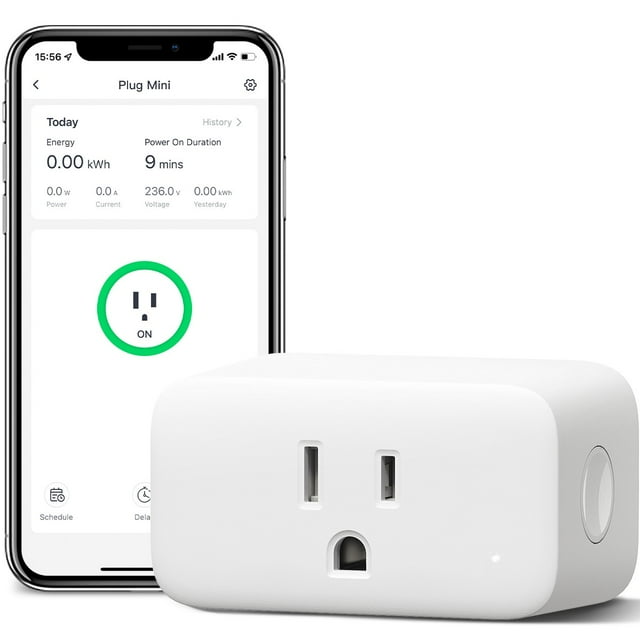 SwitchBot Alexa Wireless WiFi Home Connection Smart Plug Mini, 15A Bluetooth Outlet - Walmart.com