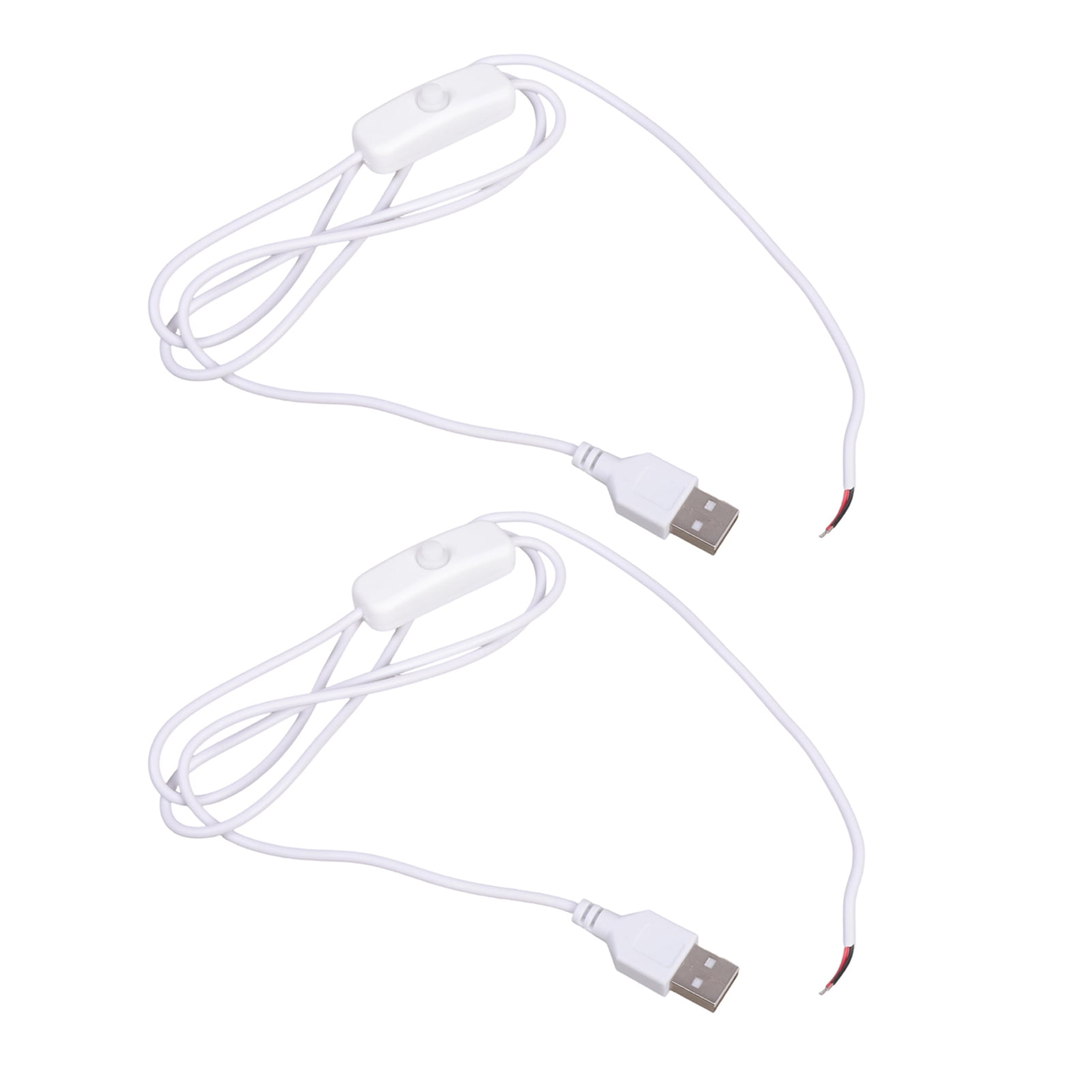 Switchable USB Power Cord 2 Pin Bare Wire Termination 5V/1A Voltages ...