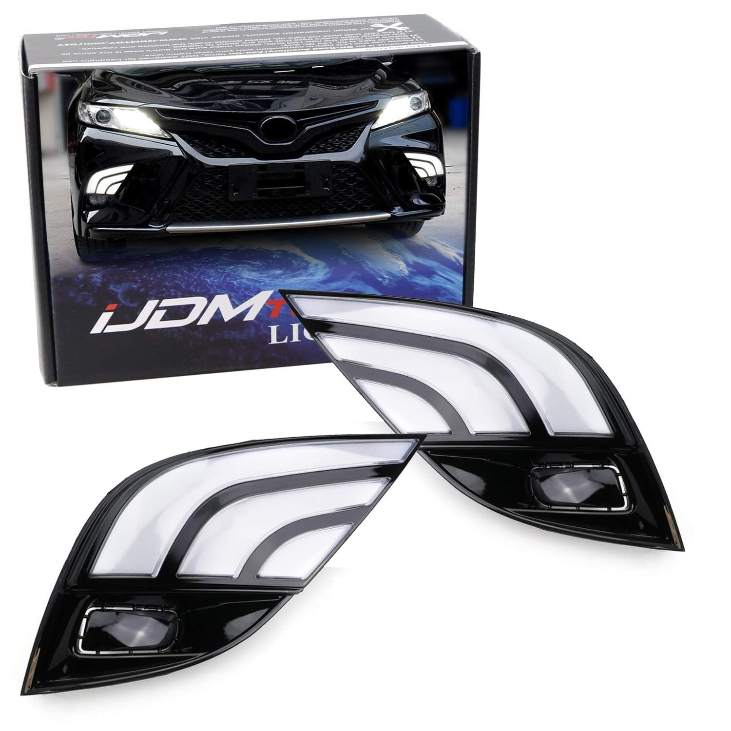 Switchback LED Daytime Running Lights Assy For 2018-2020 Toyota Camry SE XSE TRD Trims, JDM ...