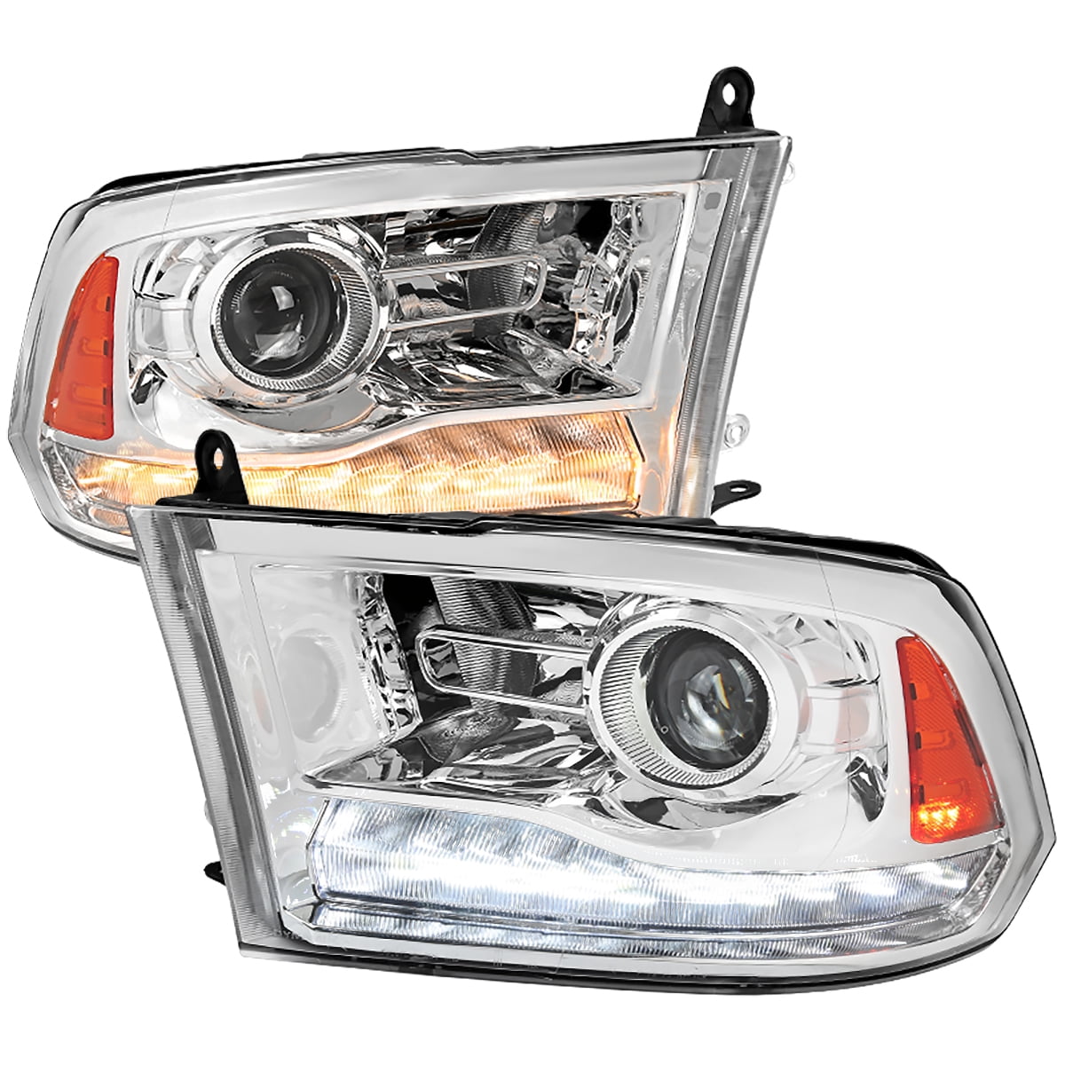 Switchback Sequential LED Bar Projector Headlights (Chrome Housing ...