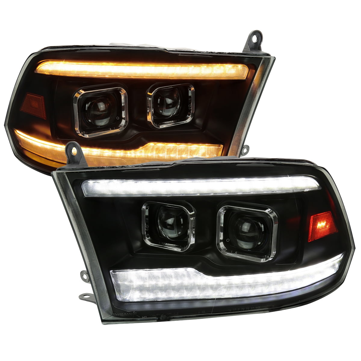 Switchback Sequential Projector Headlights (Black Housing/Smoke Lens ...