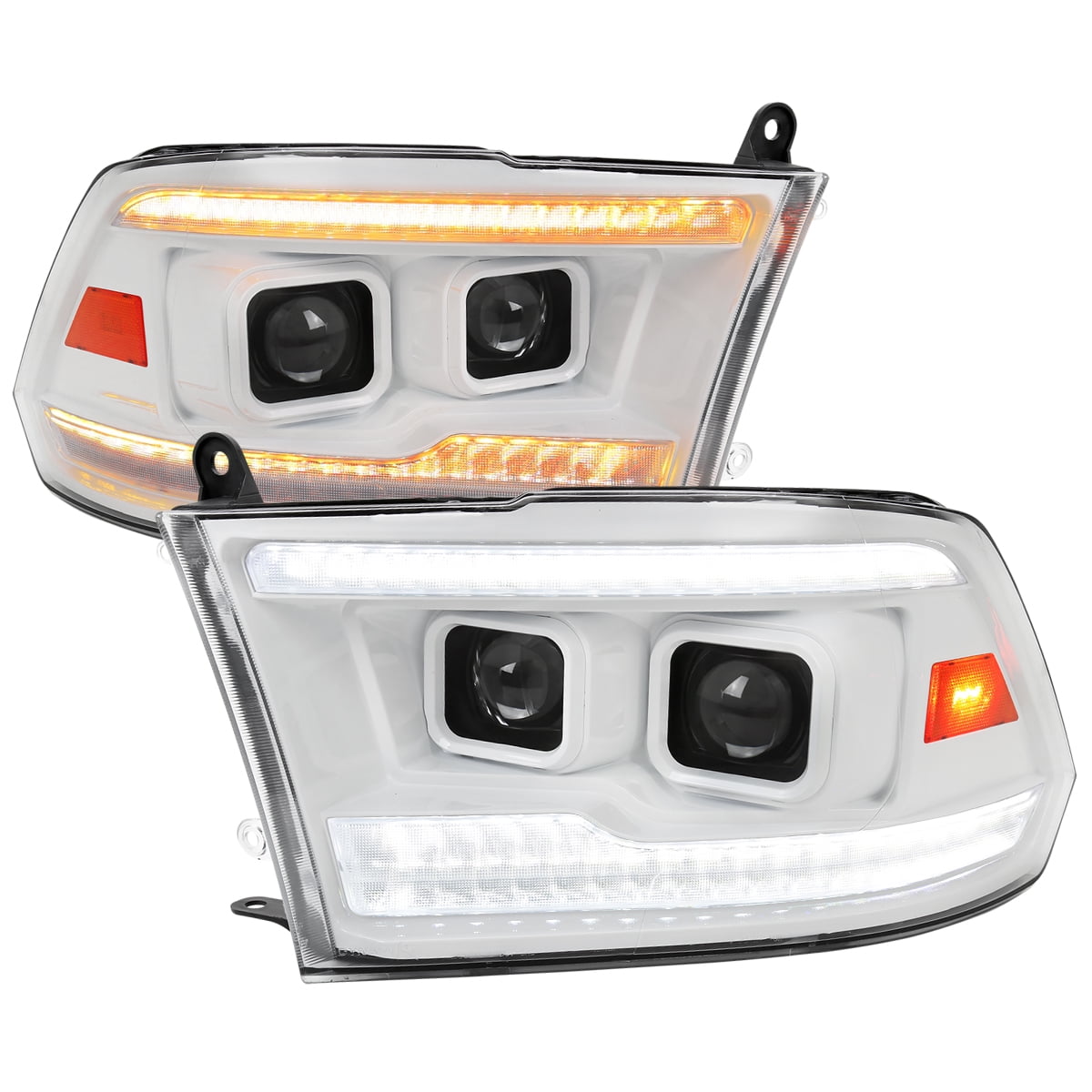 Switchback Sequential Projector Headlights (White Housing/Clear Lens ...