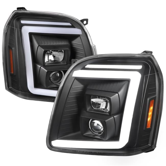 Switchback & Sequential Turn Signal Projector Headlight with LED Bar ...
