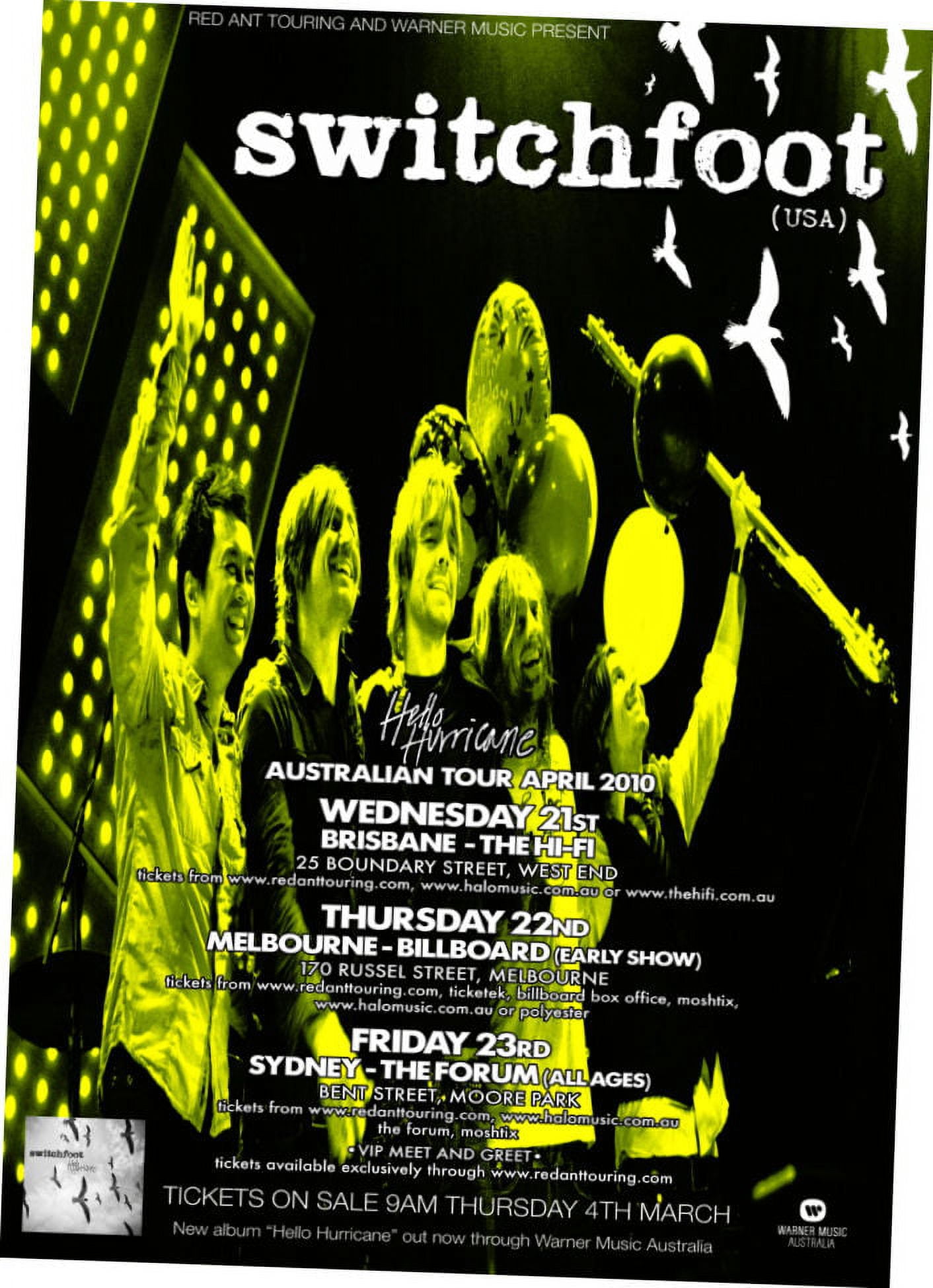 Switchfoot Poster 24In x36In Art Poster 24x36 Unframed, Age: Adults ...