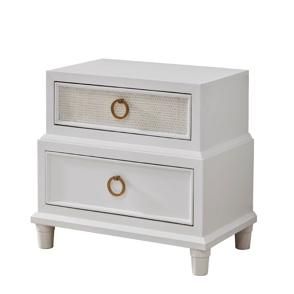 Switchgrass 2-Drawer Nightstand - White - Walmart.com