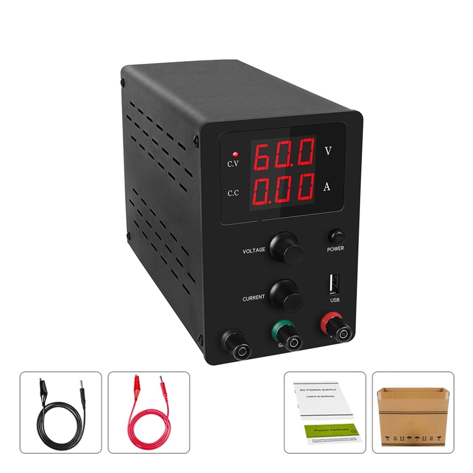 Switching DC Lab Power Supply Adjustable 30V 10A Fine Regulation 0.001A ...