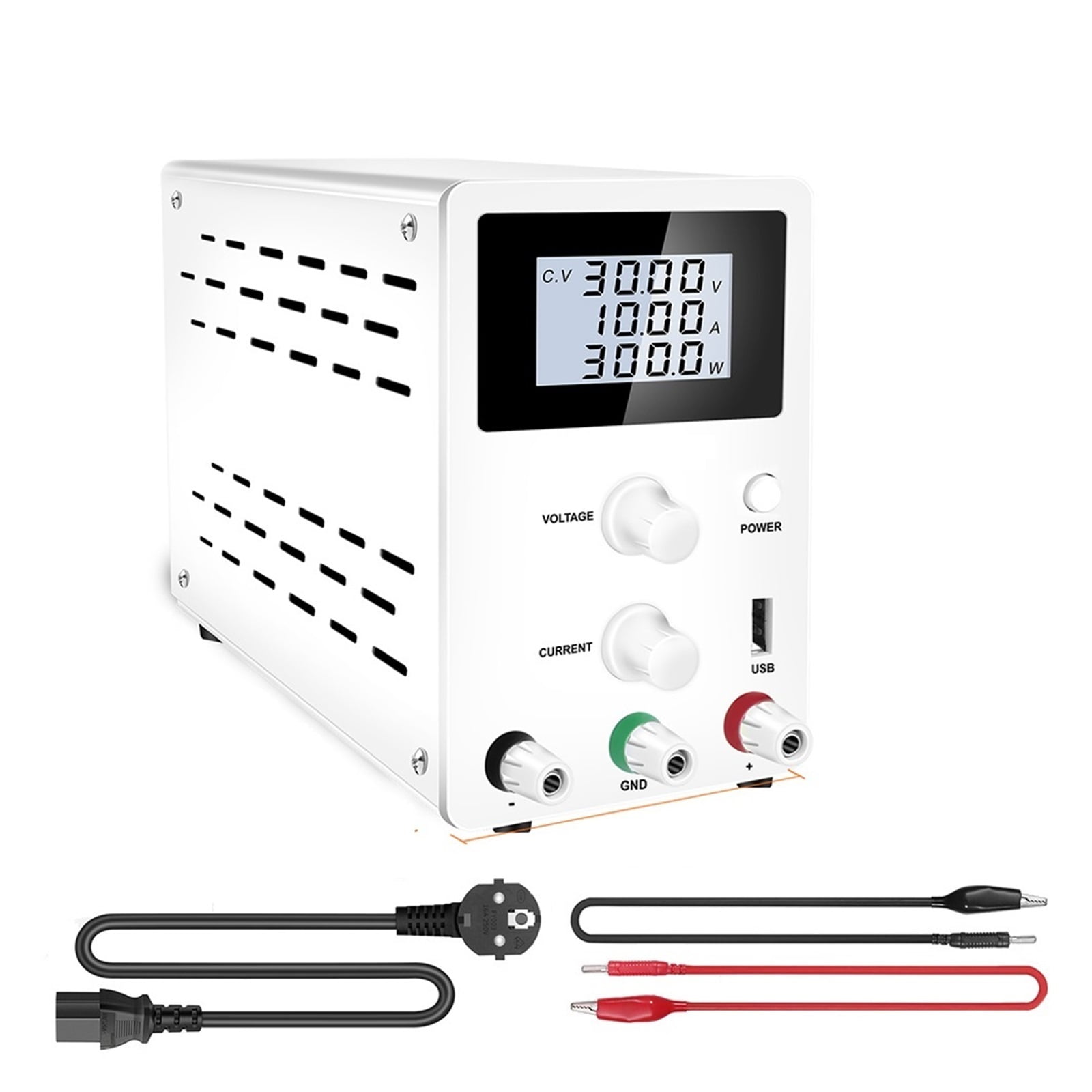 Switching Lab Adjustable DC Power Supply 30V 10A Bench Stabilized ...