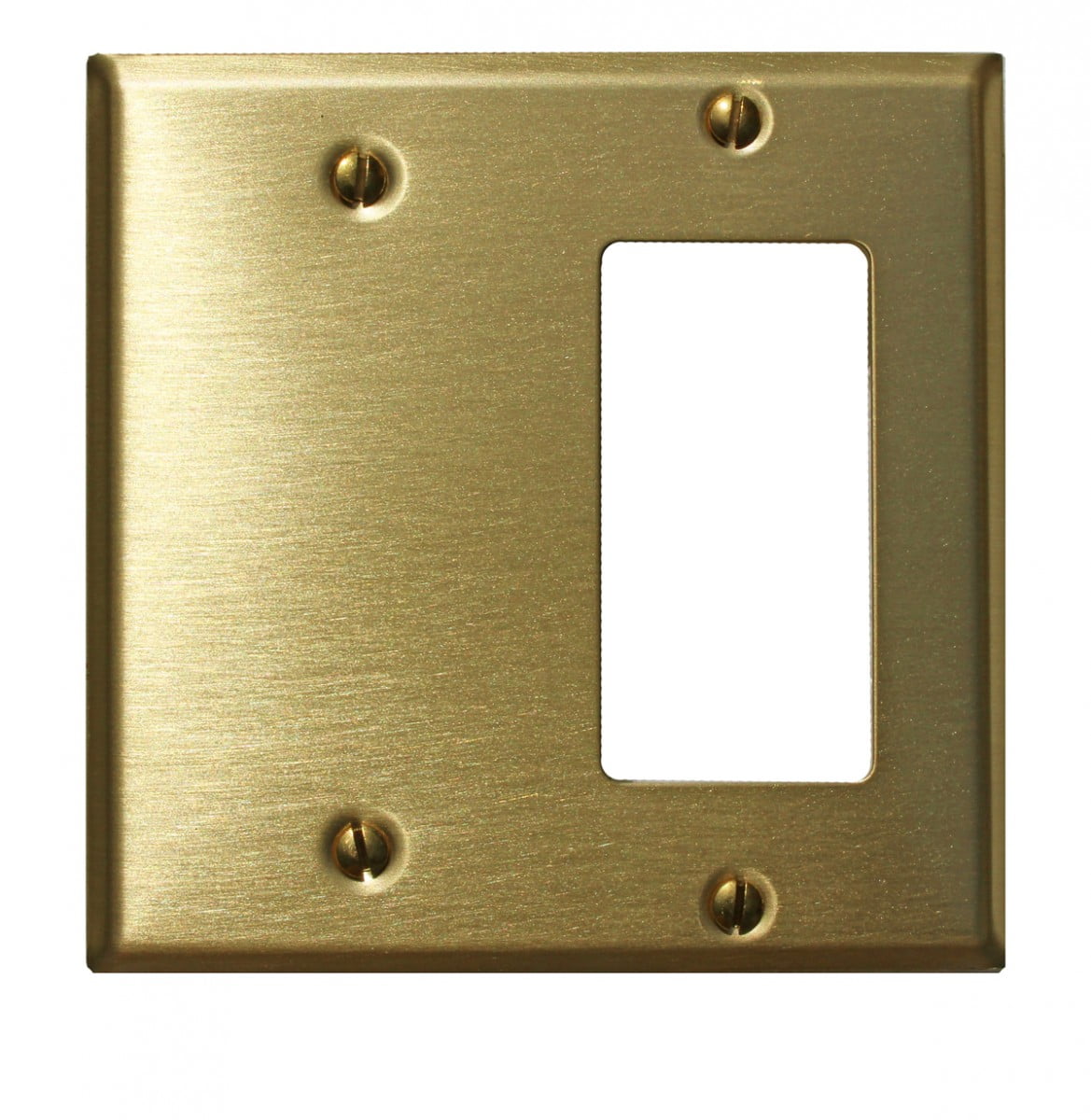 Switchplate Brushed Solid Brass GFI Blank | Renovator's Supply ...