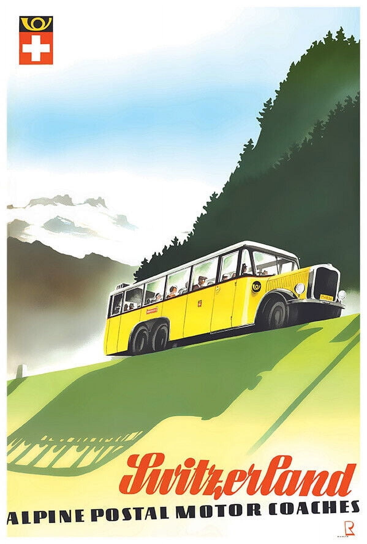 Switzerland - Alpine Postal Motor Coaches - Vintage Travel and Tour ...