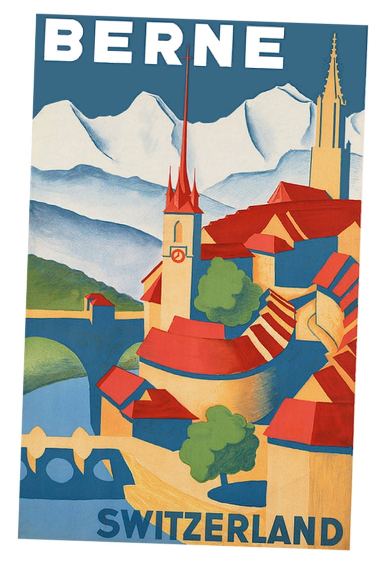 Switzerland Berne Poster Metal Sign 8Inx 12In Metal Art Print 8x12 ...