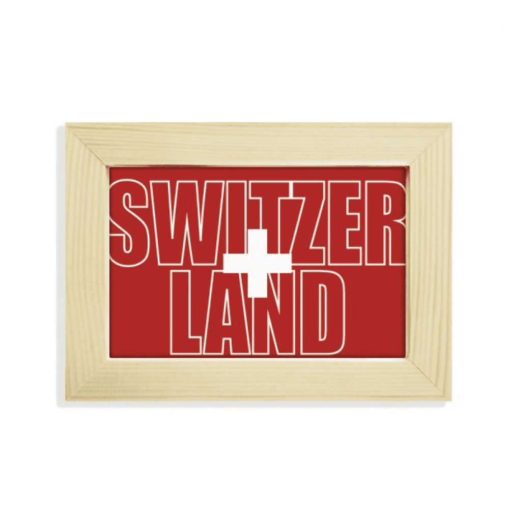 Switzerland Country Flag Name Desktop Decorate Photo Frame Picture Art ...